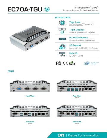 Dfi EC70A-TGU Datasheet | Manualzz