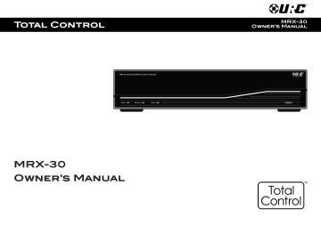 URC MRX-30 Owner's Manual | Manualzz