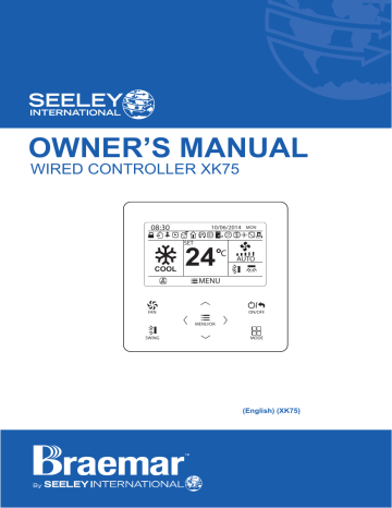 Braemar Reverse Cycle XK75 Controller Owner's Manual | Manualzz