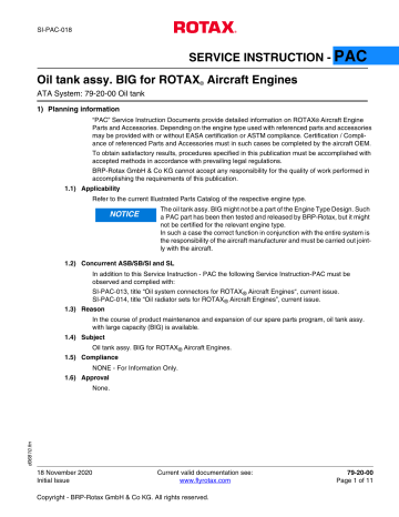 Rotax 915 iS A Service Instruction | Manualzz