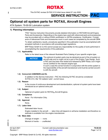 Rotax 915 iS A Service Instruction | Manualzz