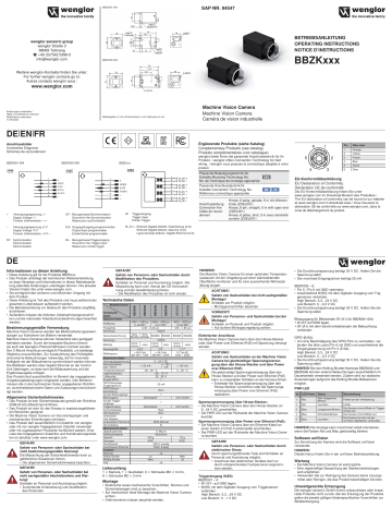 Wenglor BBZK002 Machine Vision Camera Guide | Manualzz