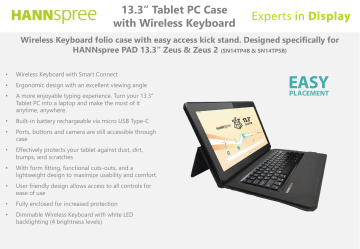 Hannspree See Above Tablet Datasheet | Manualzz