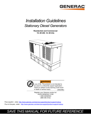 Generac 20kW RD02025ADAE Standby Generator Manual | Manualzz