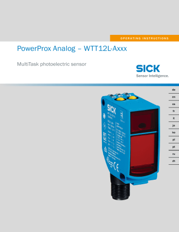 SICK PowerProx Analog - WTT12L-Axxx Istruzioni per l'uso | Manualzz