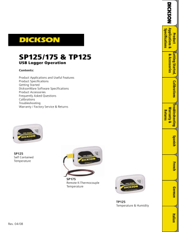 Dickson Company A016 DicksonWare™ Software Specification | Manualzz