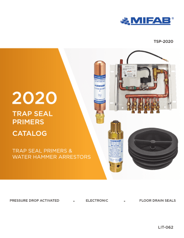 Mifab MI-DU-500 1/2 in. Trap Primer Splitter Installation manual | Manualzz
