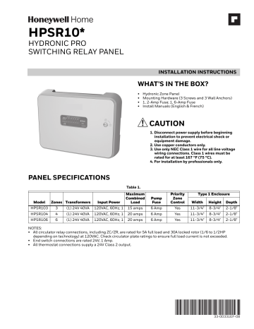 Honeywell Home HPZC105 24/120V Hydronic Zone Control Module ...