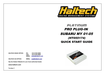Haltech HT-055174 Subaru WRX MY 01-05 Platinum PRO Plug-in ECU Quick ...