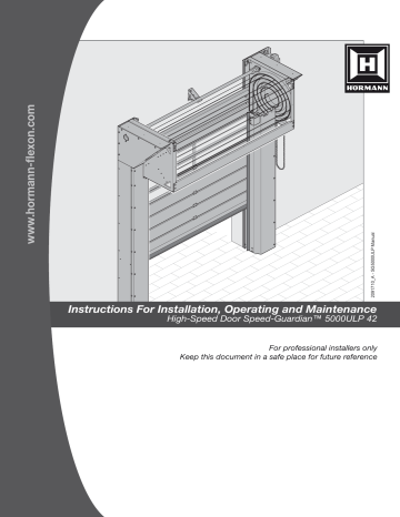 Hörmann Speed-Guardian™ 5000 42 Installation Manual | Manualzz