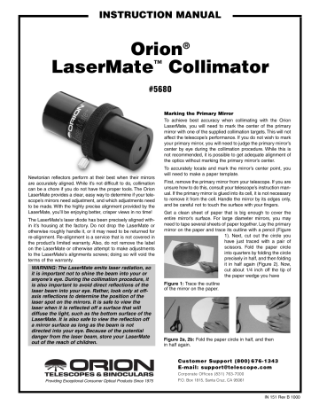 Orion 05680 LaserMate Collimator Owner's Manual | Manualzz