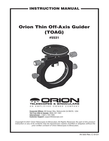 Orion 05531 Thin Off-Axis Guider Instruction manual | Manualzz