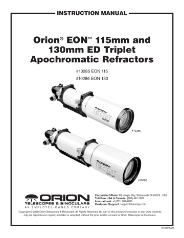 Orion 10285 EON 115mm ED Triplet Apochromatic Refractor Telescope ...