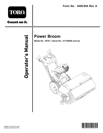 Toro Power Broom Sweeper Operator's Manual | Manualzz