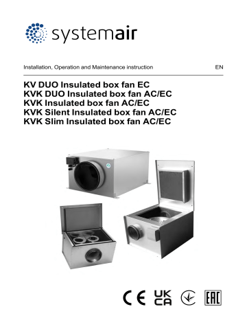 Systemair KV DUO 250 EC Instruction | Manualzz