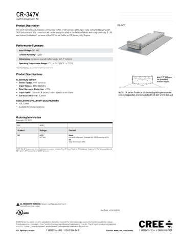 Cree Lighting CR-347V Spec Sheet | Manualzz