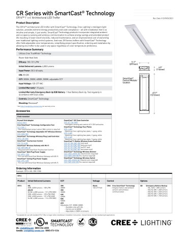 Cree Lighting CR14 Spec Sheet | Manualzz