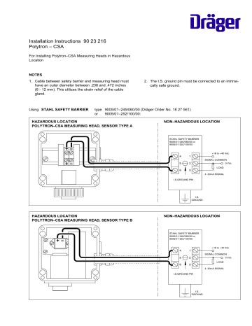 Dräger MA-Polytron CSA 90 23 216 Assembly Instruction | Manualzz