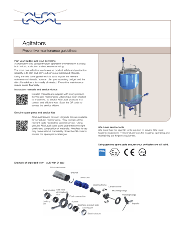 Alfa Laval Scandi Brew Agitator Instruction | Manualzz