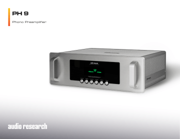 Audio Research PH9 Owner Manual | Manualzz