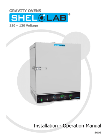 ShelLab Gravity Oven Manual | Manualzz