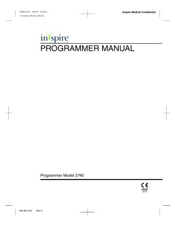 Inspire 2740 Manual | Manualzz