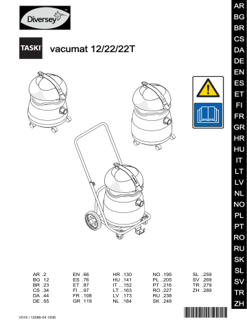 Taski vacumat 12/22/22T Valdymo instrukcijos | Manualzz