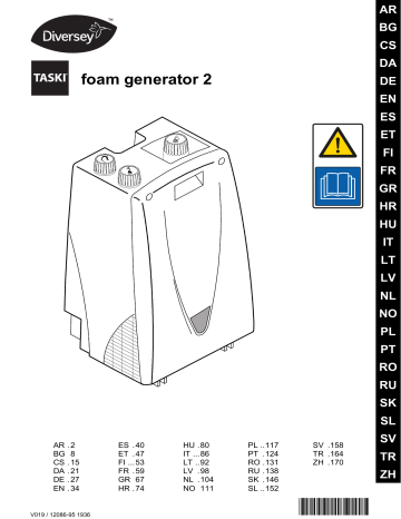 Taski foam generator 2 Betjeningsvejledning | Manualzz