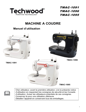 Techwood TMAC-1095 Machine à Coudre 10Pts Manuel utilisateur | Manualzz
