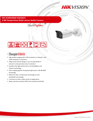 Hikvision iDS-2CD8A46G0-XZ(H)S(Y) Network Camera Data Sheet | Manualzz