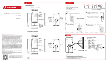 Hikvision DS-K1T342MFWX Face Recognition Terminal Quick Start Guide | Manualzz