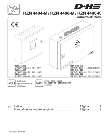 D+H 08-M Smoke vent control panel Instruções de operação | Manualzz