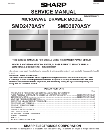 Sharp SMD2470ASY Microwave Owner's Manual | Manualzz