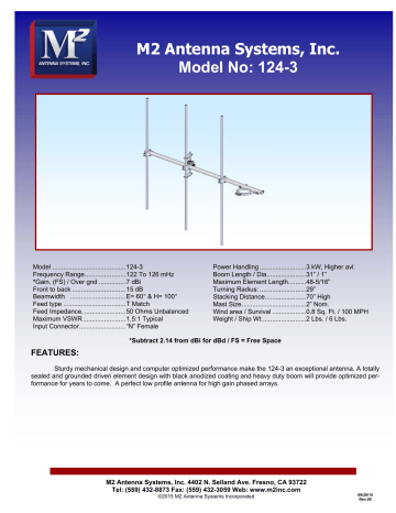 M2 Antenna 124-3 Manual | Manualzz