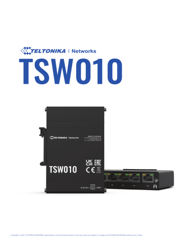 Teltonika TSW010 DIN RAIL SWITCH Datasheet | Manualzz
