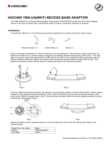 Hochiki YBN-UA(WHT) Instructions | Manualzz