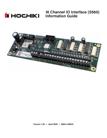 Hochiki 16 Channel I/O Interface (S560) Information Guide | Manualzz
