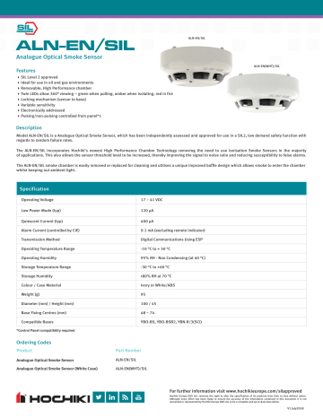 Hochiki ALN-EN-SIL Specification | Manualzz