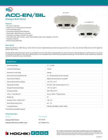 Hochiki ACC-EN-SIL Specification | Manualzz