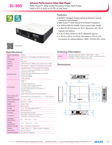 IBASE SI-30S Digital Signage Player Datasheet | Manualzz