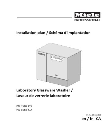 Miele PG 8583 CD Laboratory glassware washer Installation Plan | Manualzz