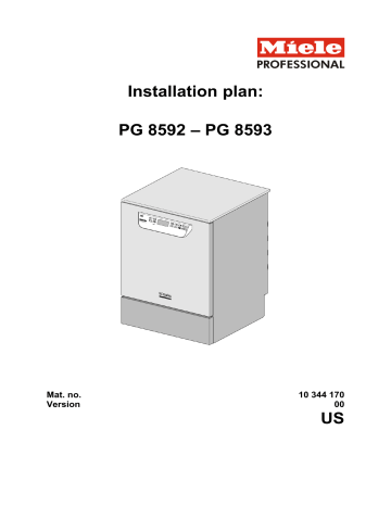 Miele PG 8593 Laboratory glassware washer Installation Plan | Manualzz