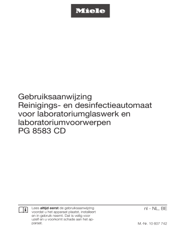 Miele PG 8583 CD Laboratoriumvaatwasser Handleiding | Manualzz