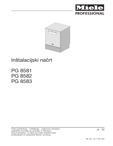 Miele PG 8581 Termodezinfektor Navodila za uporabo | Manualzz