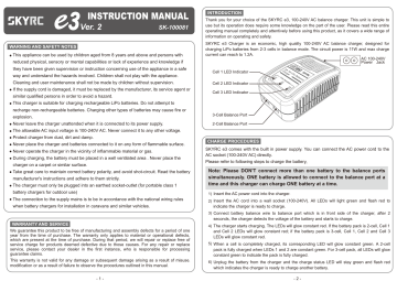 SkyRC e3 Charger Instruction manual | Manualzz