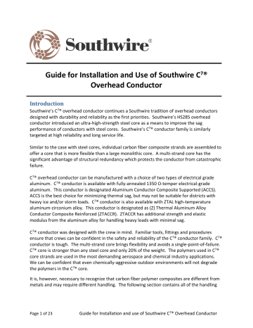 Southwire C7® Overhead Conductors Installation Guide | Manualzz