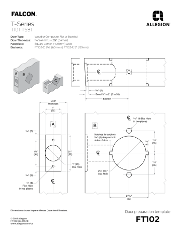 Falcon T-Series Functions T101 T581 Template | Manualzz