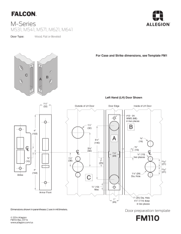 Falcon M-Lock Functions M531 M541 M571 M621 M641 Template | Manualzz