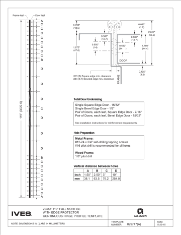 Ives 119" 224XY Template | Manualzz