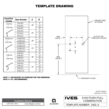 Ives Push Pull Combo Template | Manualzz
